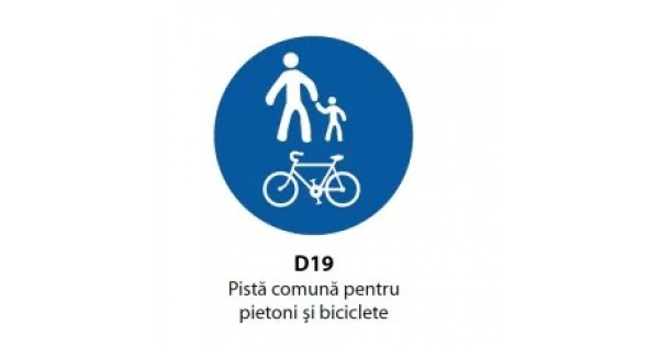 Pista comuna pentru pietoni si biciclete, Indicator rutier | Semn de ...
